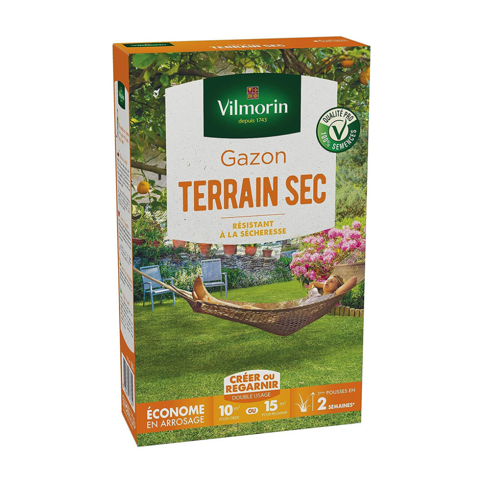 Gazon terrain sec 250g - Vilmorin | Filovert
